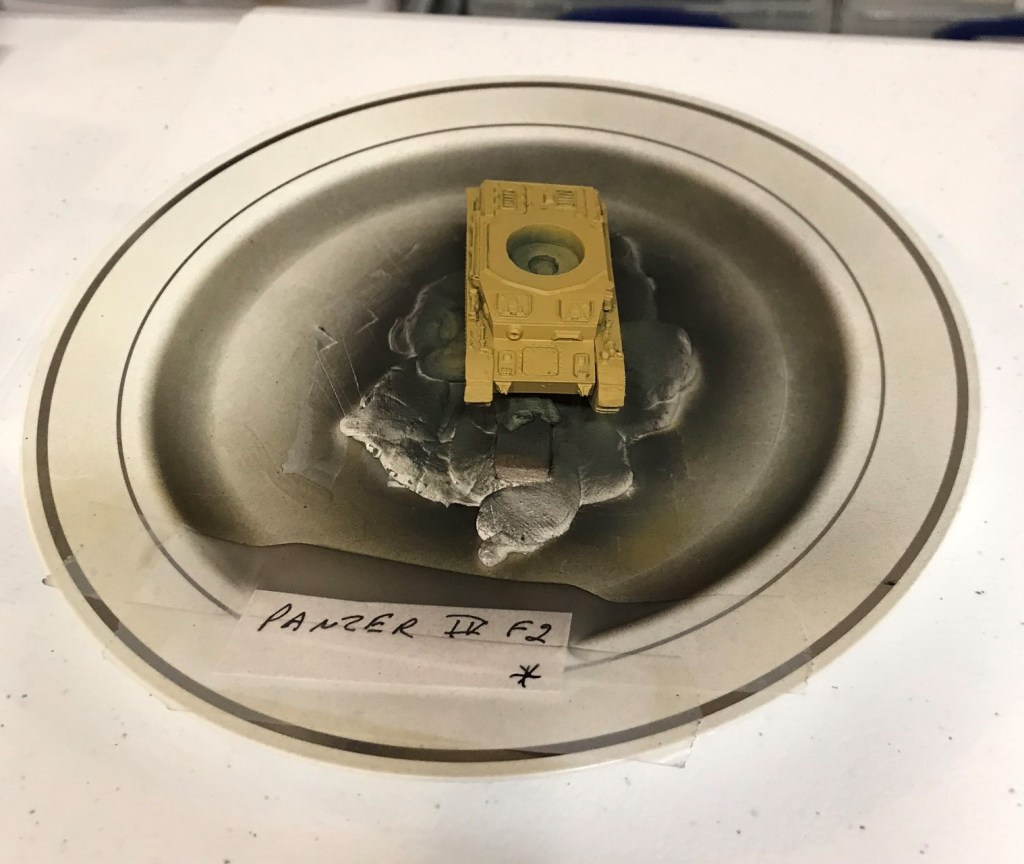 1 Panzer IVF2 hull base coated – Mark A. Morin
