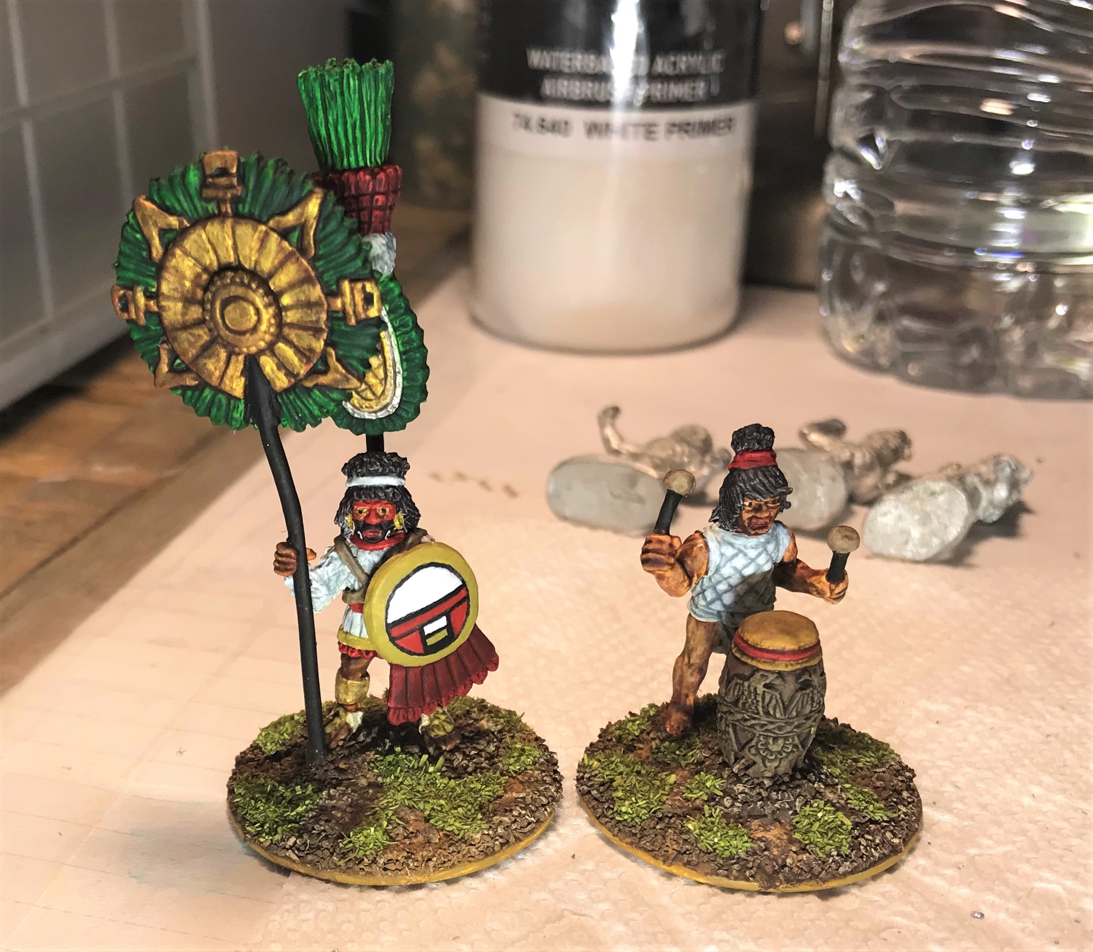 Aztec Snake Woman and Drummer – Mark A. Morin