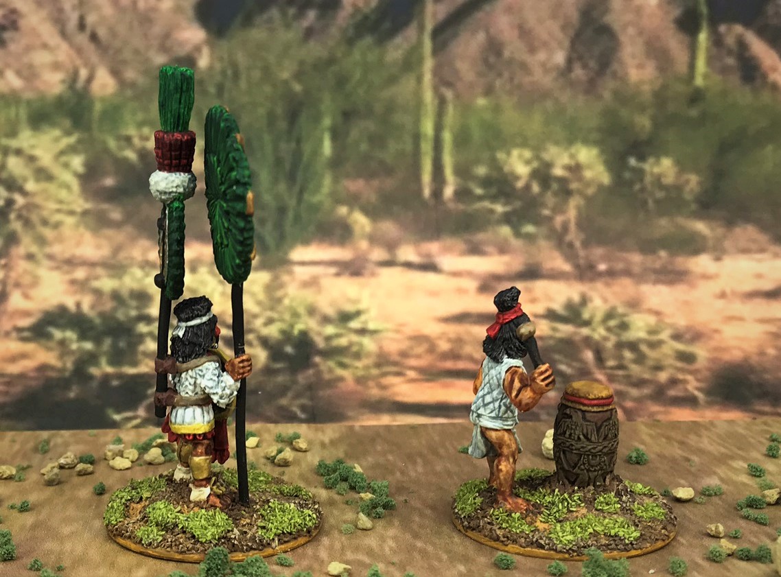 Aztec Snake Woman and Drummer – Mark A. Morin